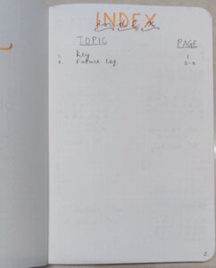 How To Easily Create A Bullet Journal Key, Index & First Page – Kokumber