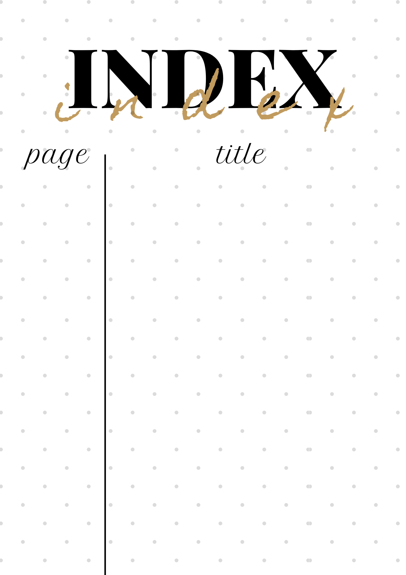 How To Easily Create A Bullet Journal Key, Index & First Page – Kokumber