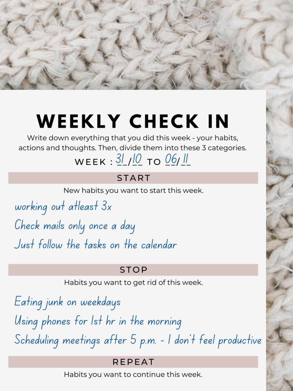 50 Realistic Weekly Goals Ideas (+ How To Actually Achieve Weekly Goals ...